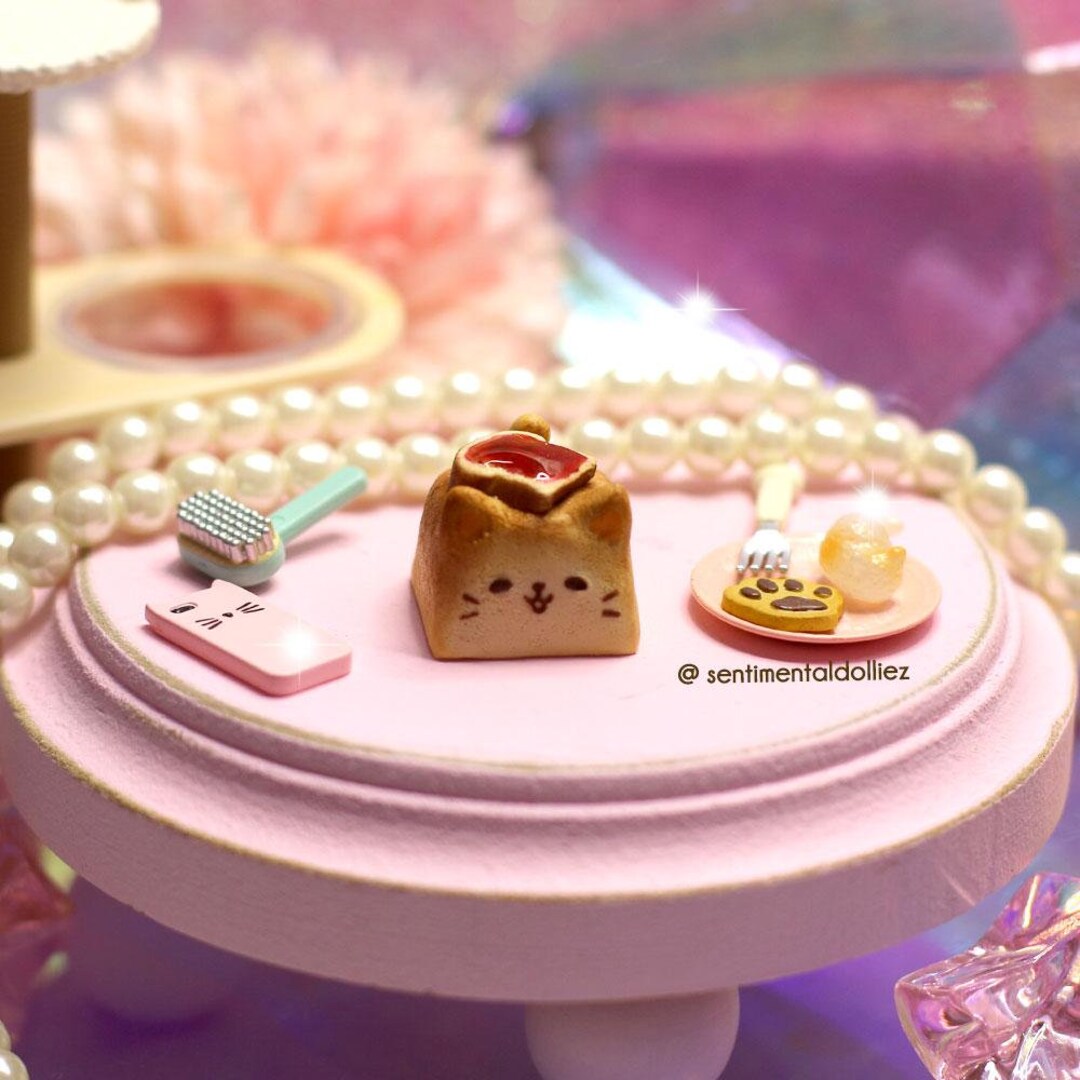 Bread Cat Keycap Cute Jelly Toast Cat Artisan Keycap Kawaii Bakery Cat ...