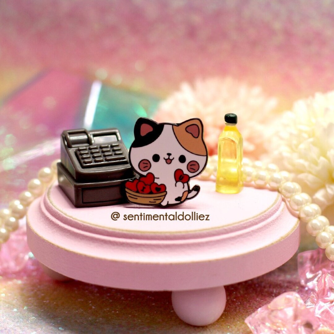 Cat Pin, Kawaii Cat Enamel Pin, Cute Kitty Hard Enamel Pin, Pastel Cat ...