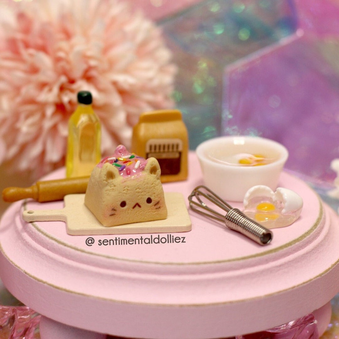 Frosted Sugar Cookie Cat Key Caps Cookies Artisan Key Cap Kawaii ...