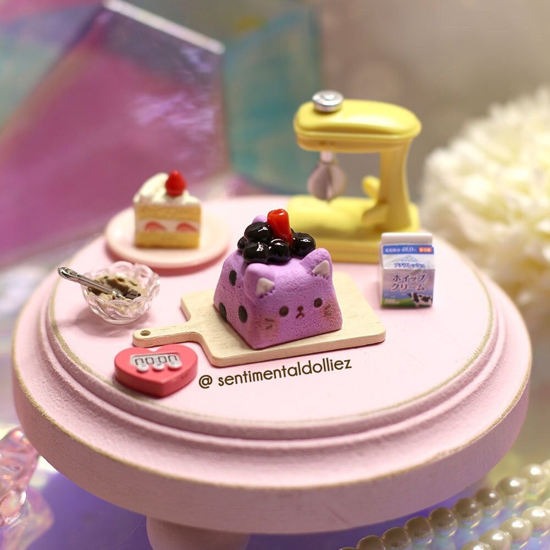 Taro Milk Tea Key Caps - Purple Boba Cat Key Caps - Boba Tea Key Caps ...