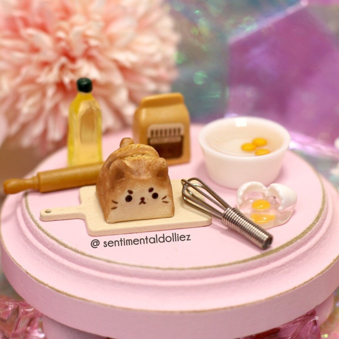 Bread Loaf Cat- Bread Baguette Cat - Bread Artisan Key Cap - Kawaii ...