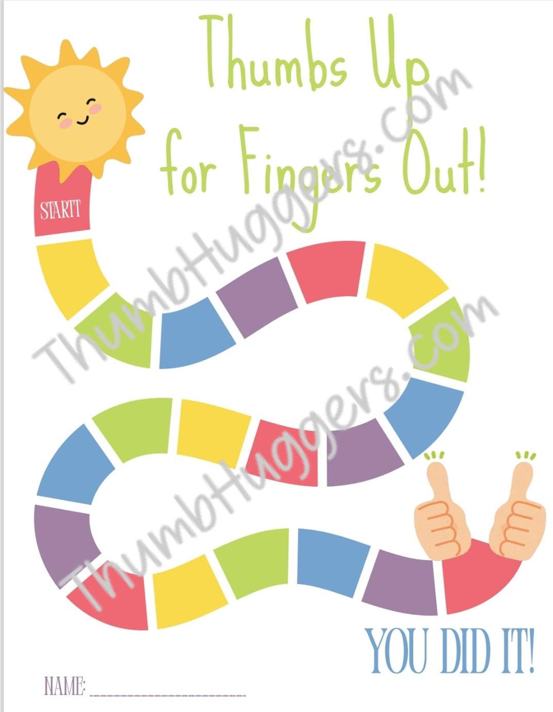 Printable Finger Sucking Reward Chart * Digital File * - Etsy
