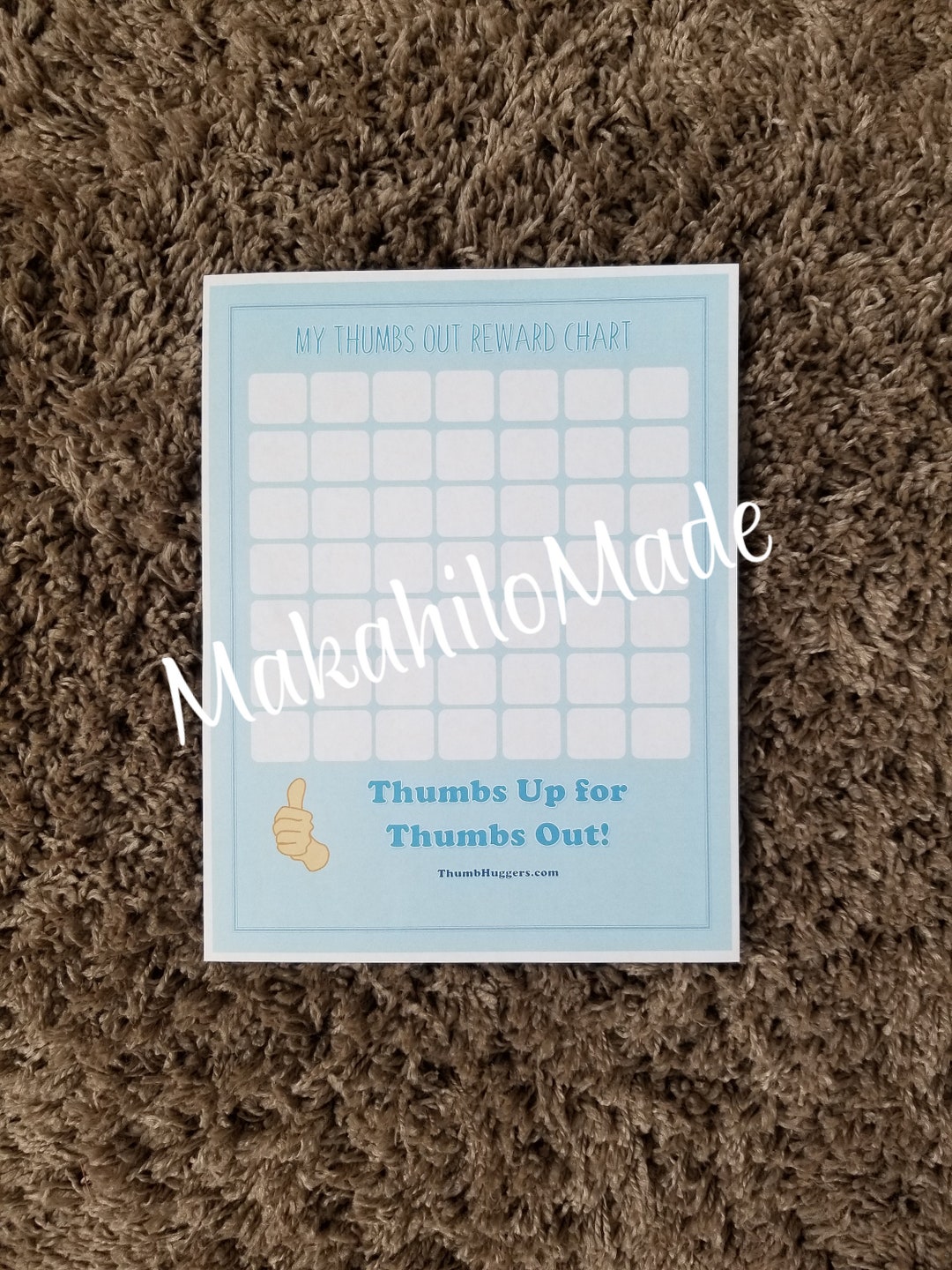 Reward Chart for Thumb Sucking Digital File Help Stop Thumb Sucking ...