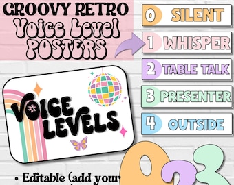 Back to School Classroom Decor - Modern Boho Voice Level Display - Etsy