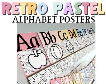 Classroom Labels for Calm Retro Pastel Classroom Decor Pastel Classroom ...