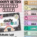Daily Slide Templates for Retro Pastel Classroom Decor Pastel Classroom ...