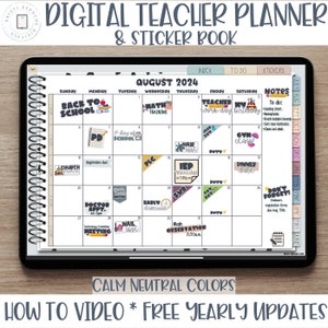 Digital Teacher Planner, iPad Planner, Digital Lesson Planner ...