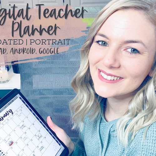 Digital Teacher Planner UNDATED Digital Planner Portrait - Etsy