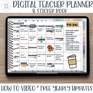 Digital Teacher Planner, iPad Planner, Digital Lesson Planner ...