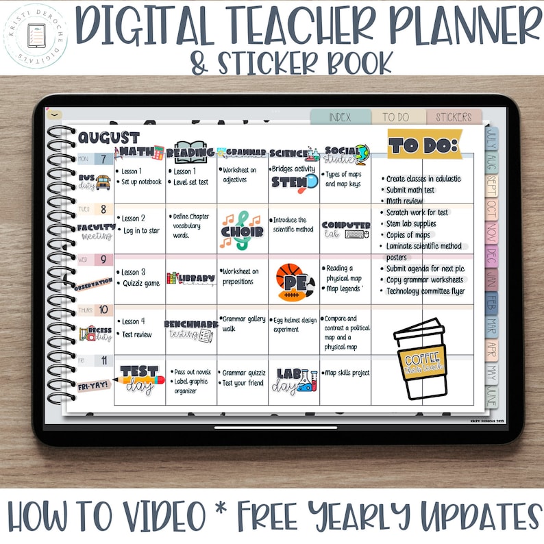 Digital Teacher Planner Ipad Planner Digital Lesson Planner - Etsy