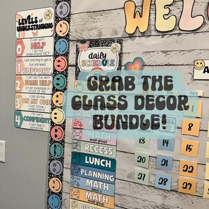 Levels of Understanding Posters, Retro Groovy Classroom Decor ...