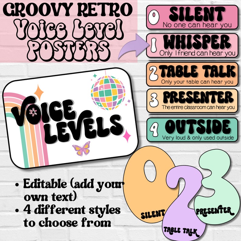 Retro Classroom Decor Bundle, Classroom Decor Kit, Printable Decor ...
