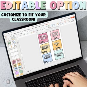 Classroom Labels for Calm Retro Pastel Classroom Decor Pastel Classroom ...