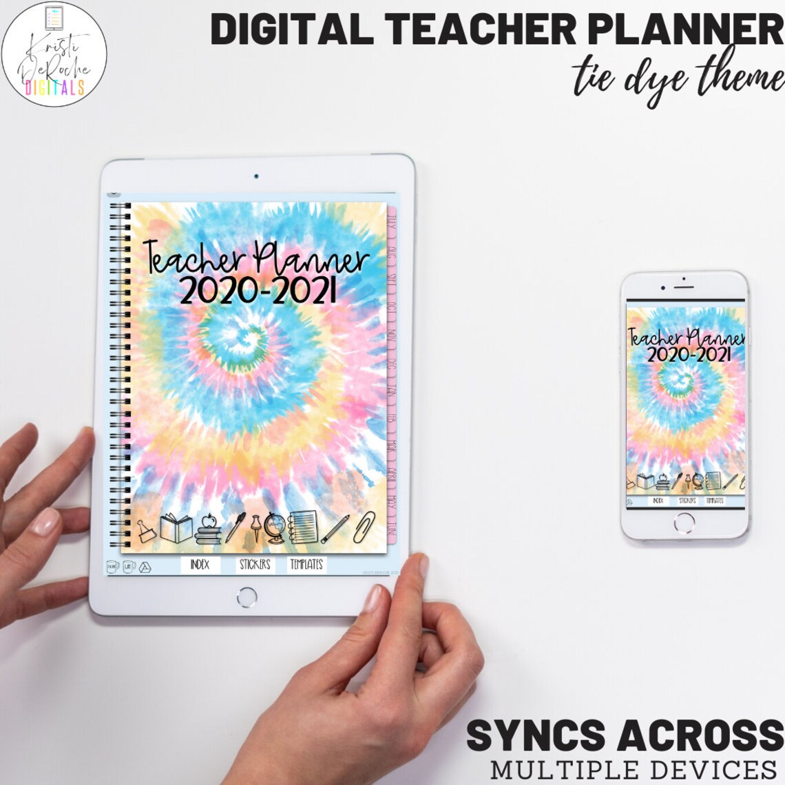 Digital Teacher Planner Editable iPad tablet Google | Etsy