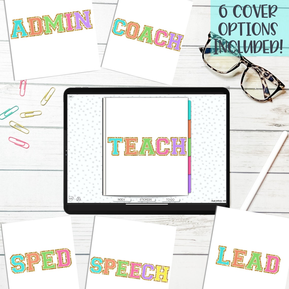 Digital Teacher Planner Patch Letters Digital Teacher - Etsy