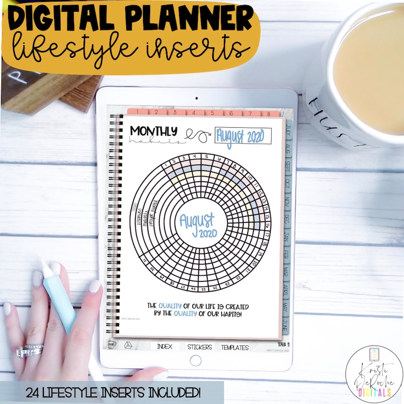 Digital Planner Inserts Lifestyle Use With Ipad Tablet - Etsy