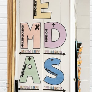 Order of Operations Math Reference Posters Retro Groovy Classroom Decor ...