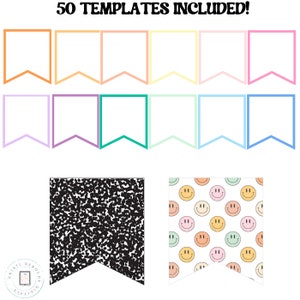 Editable Banner Pennants Retro Groovy Classroom Decor, Classroom ...