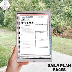 Digital Teacher Planner | Edit on Ipad, Tablet, Google | Boho Rainbow ...