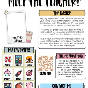 Newsletter for Meet the Teacher Night, Back to School Night ...