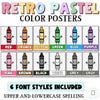 Class Birthday Poster Display for Calm Retro Pastel Classroom Decor ...