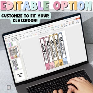 Binder Covers and Spines Editable, Retro Pastel Classroom Decor Pastel ...