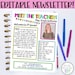 Meet the Teacher Newsletter Editable Back to School Teacher Newsletter ...