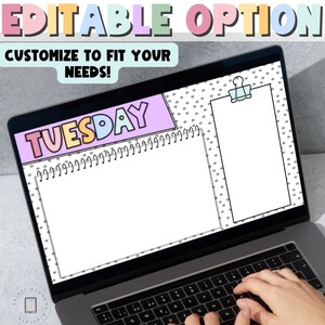 Daily Slide Templates for Retro Pastel Classroom Decor Pastel Classroom ...