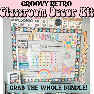 Classroom Jobs Editable Retro Groovy Classroom Decor, Classroom ...