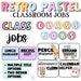 Classroom Jobs Editable Retro Pastel Classroom Decor, Classroom ...