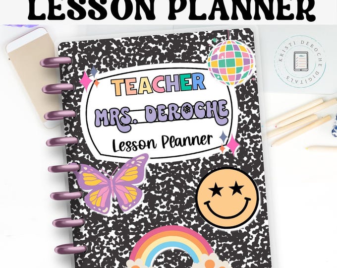 Digital Teacher Planner, iPad Planner, Goodnotes Planner, Retro Theme ...