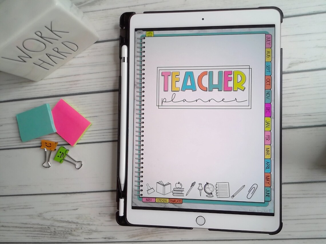 Digital Teacher Planner Editable Ipad Tablet Google - Etsy