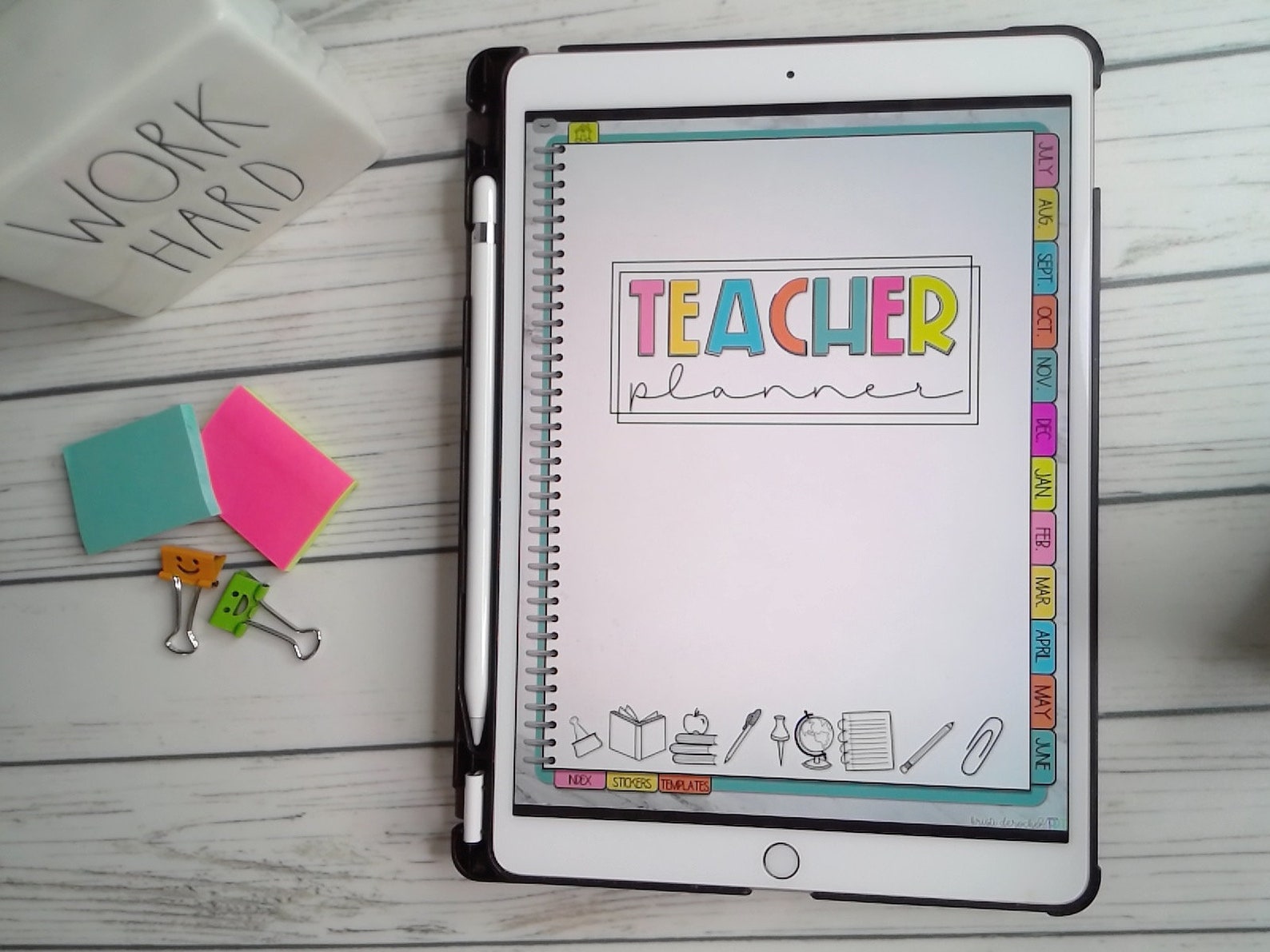 Digital Teacher Planner Editable Ipad Tablet Google - Etsy