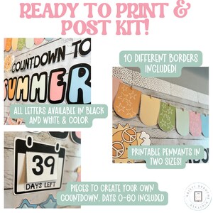 Countdown to Summer Bulletin Board Kit, Groovy Retro Summer, End of ...