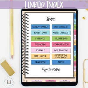 Digital Teacher Planner | Editable | Ipad, Tablet, Google | UNDATED ...