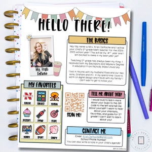 Newsletter for Meet the Teacher Night, Back to School Night ...