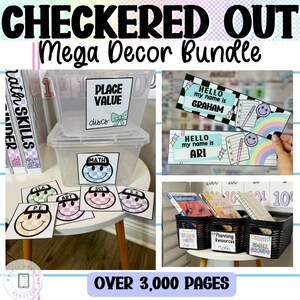 Classroom Jobs Editable Checkered Classroom Decor, Classroom Printables ...