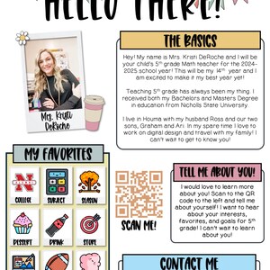 Newsletter for Meet the Teacher Night, Back to School Night ...