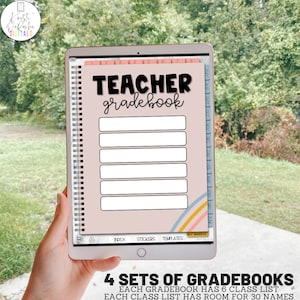Digital Teacher Planner | Edit on Ipad, Tablet, Google | Boho Rainbow ...