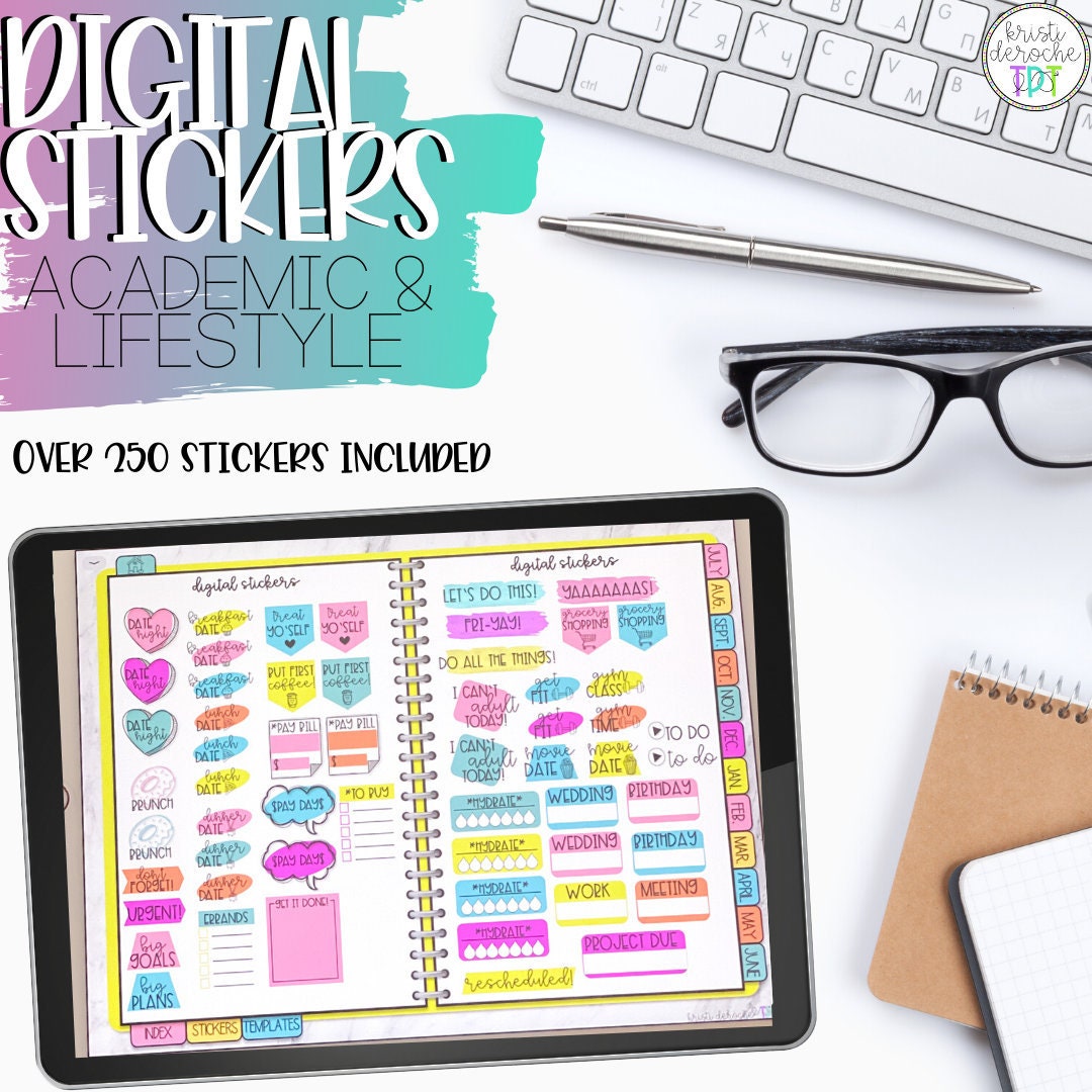 Digital Planner Stickers Lifestyle & Academic Digital - Etsy