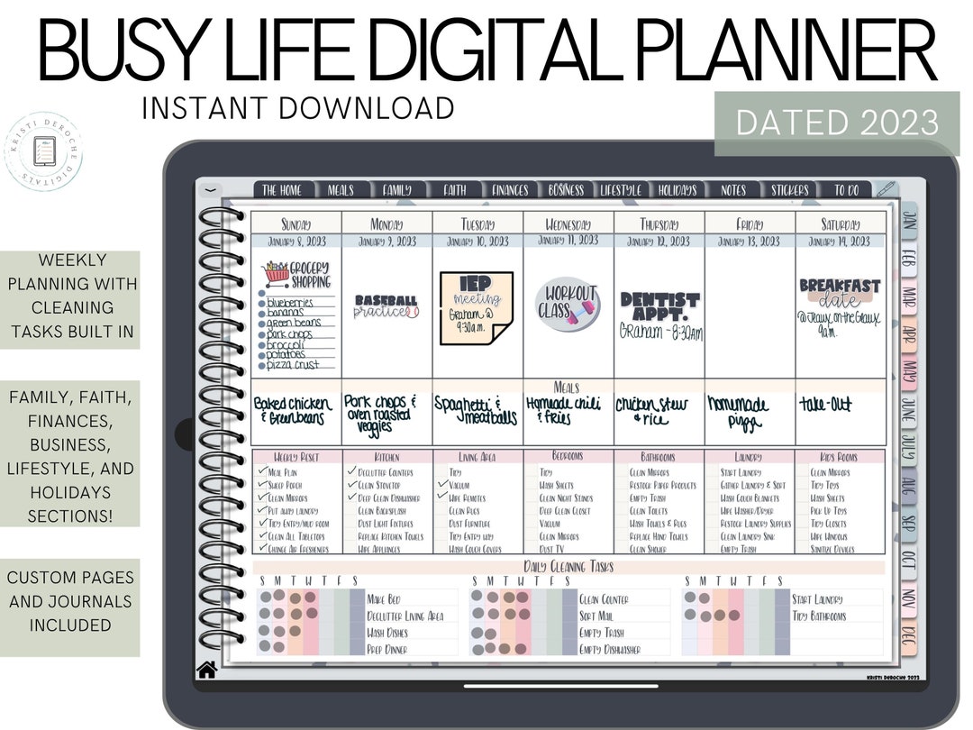 Digital Planner Digital Planner for Busy Life Moms Digital - Etsy
