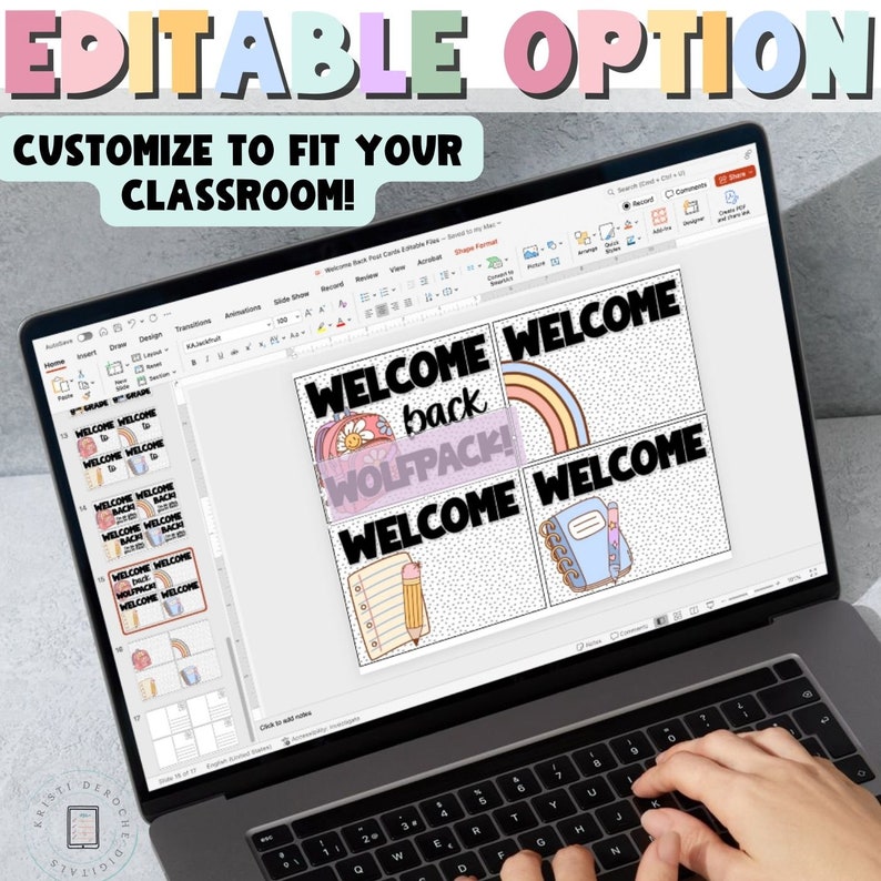 Welcome Back Postcards for Retro Pastel Classroom Decor Pastel ...