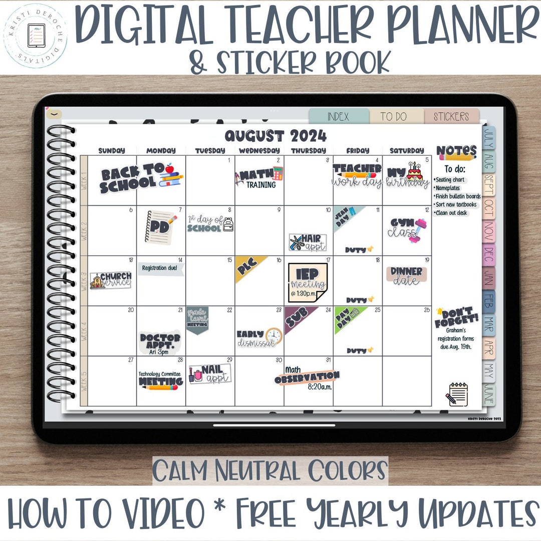 Digital Teacher Planner, iPad Planner, Digital Lesson Planner ...
