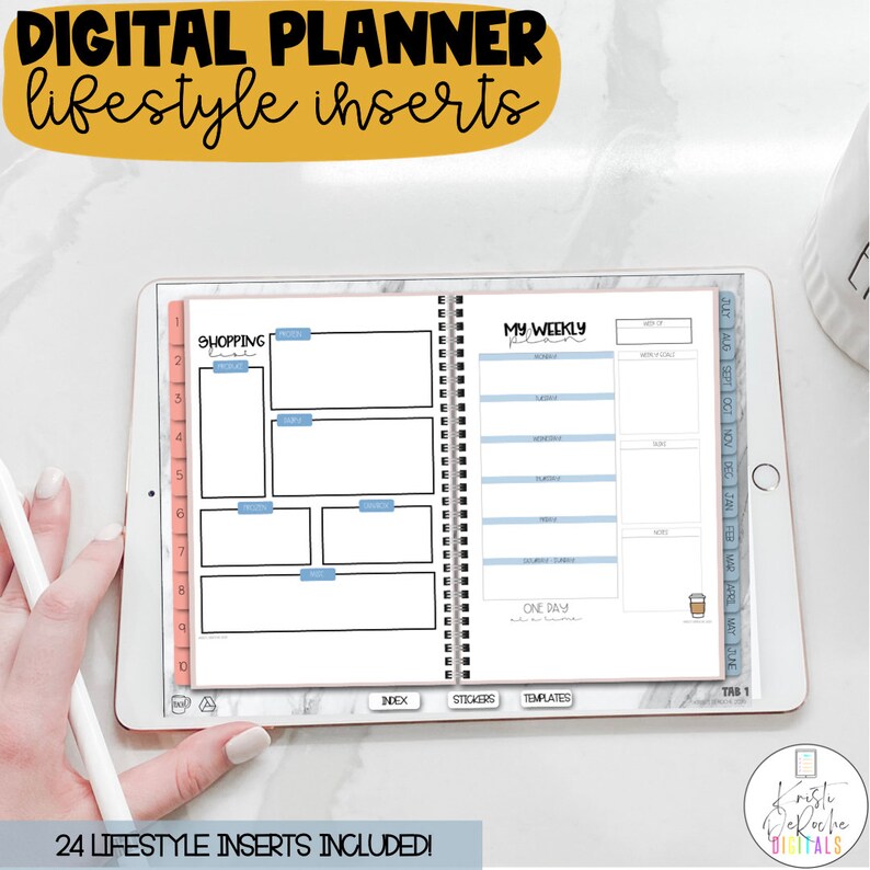 Digital Planner Inserts Lifestyle Use With Ipad Tablet - Etsy