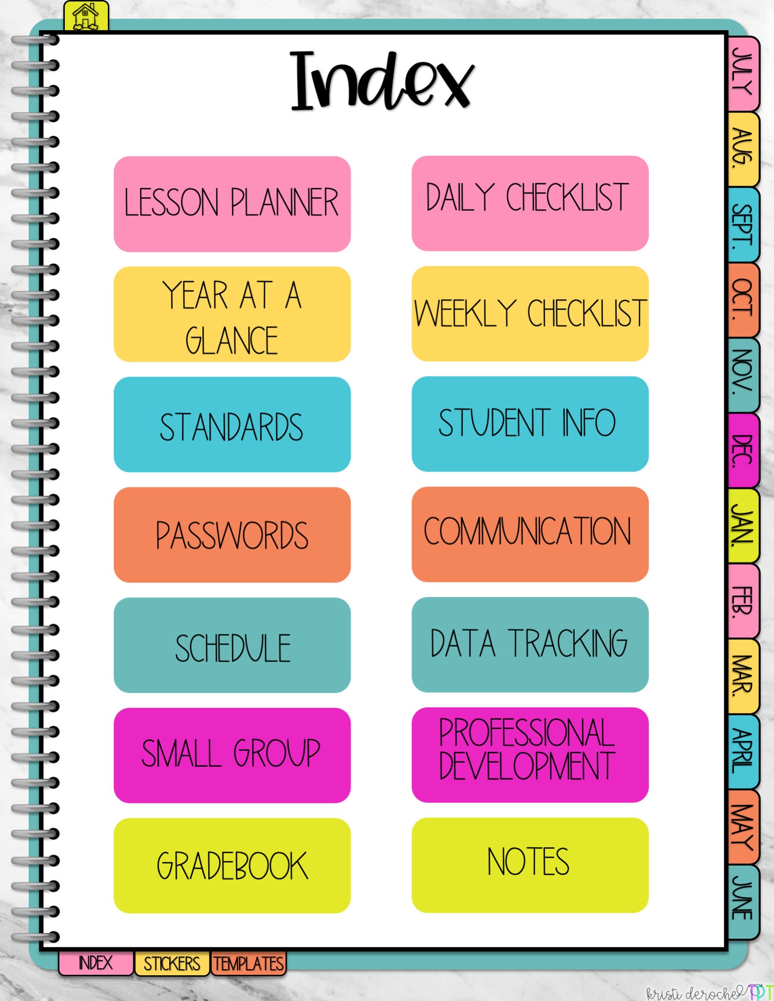 Digital Teacher Planner Editable Ipad Tablet Google - Etsy