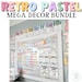 Pastel Classroom Decor Growing Bundle, Retro Pastel Classroom Theme ...