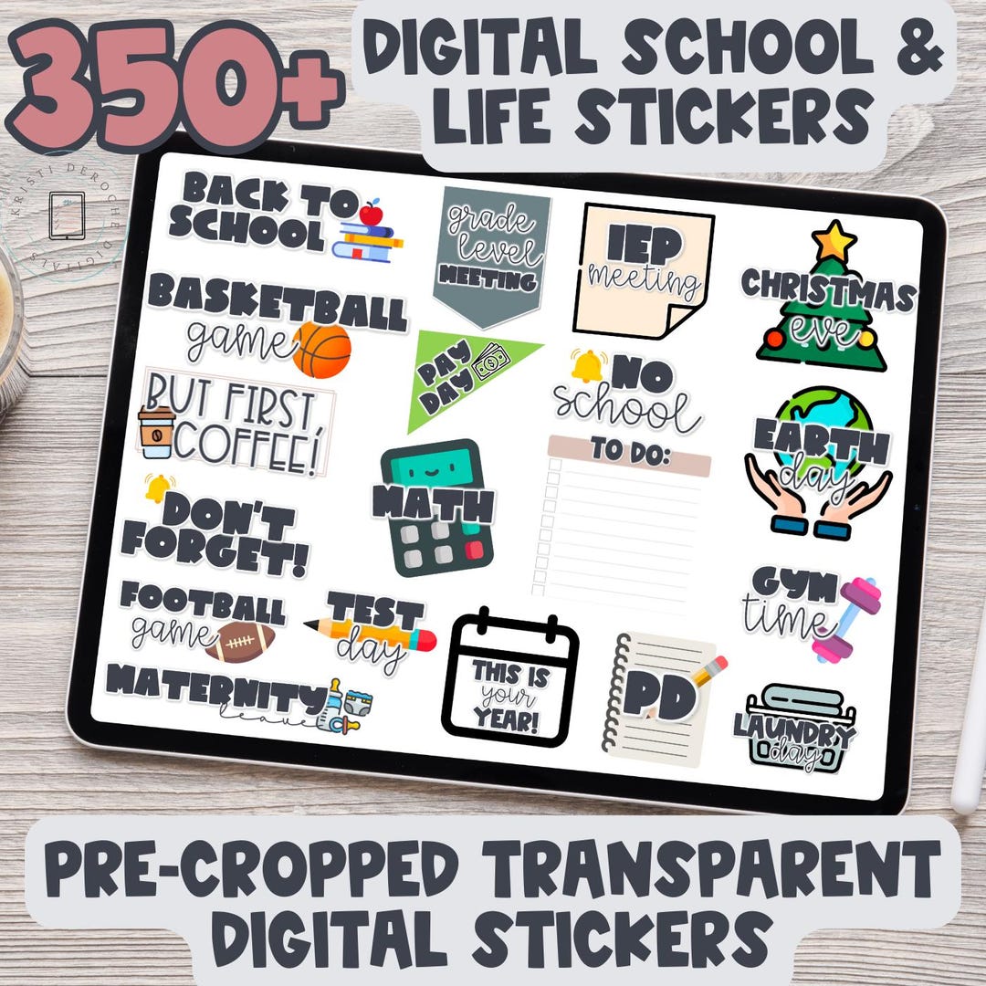 Digital Stickers | Goodnotes Stickers | Teacher Stickers | PNG Stickers ...