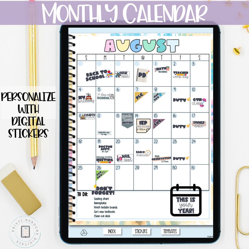 Digital Teacher Planner | Editable | Ipad, Tablet, Google | 2026-2027 ...