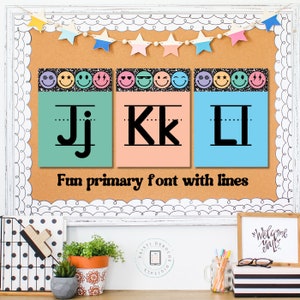 Classroom Alphabet Posters, Retro Groovy Classroom Decor, Classroom ...