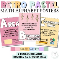 Classroom Math Alphabet, Retro Groovy Classroom Decor, Classroom ...